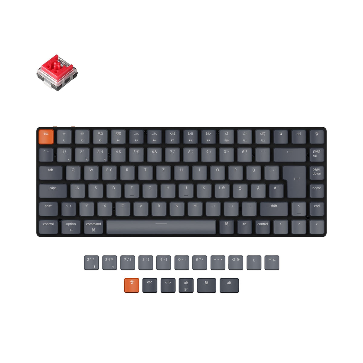 Keychron K3 Ultra-slim Wireless Mechanical Keyboard (German ISO-DE Lay ...