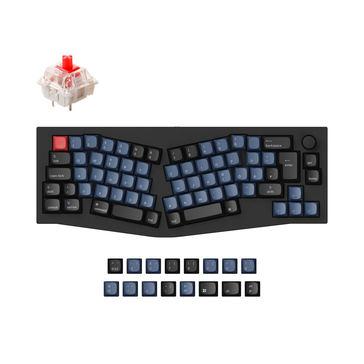 Keychron Q8 (Alice Layout) QMK Custom Mechanical Keyboard ISO Layout C ...